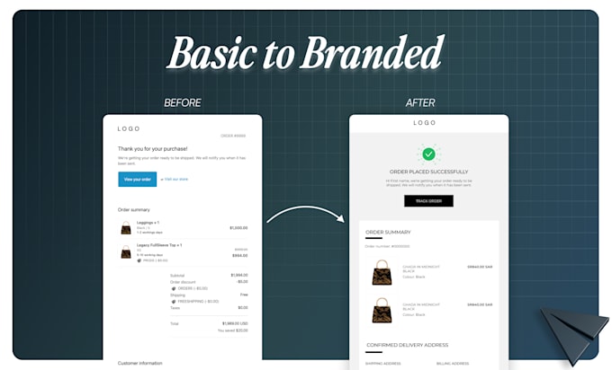 Create custom shopify notification email template design by ...