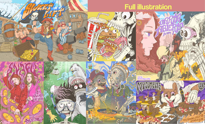 Draw psychedelic, trippy, stoner, weed, cannabis artwork for poster ...