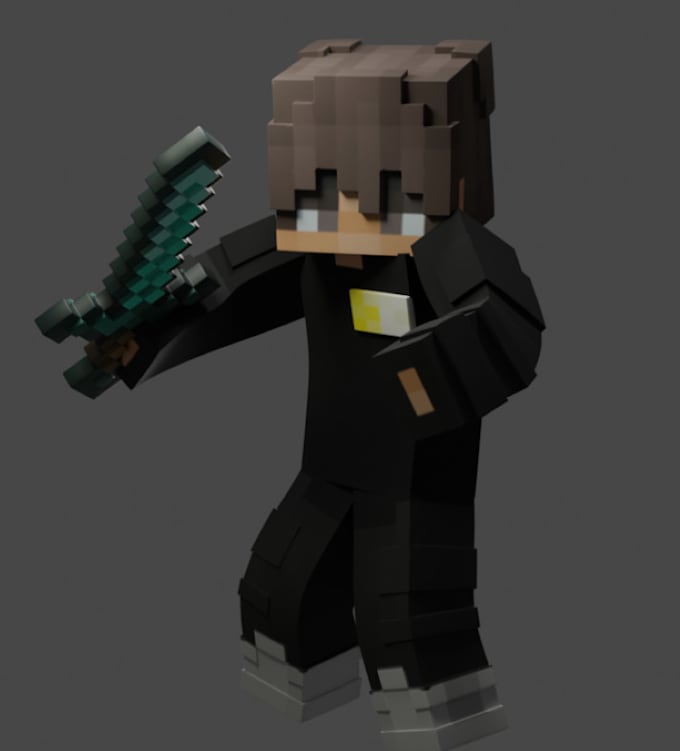 Create minecraft 3d model and render it by Oliwier2005 | Fiverr