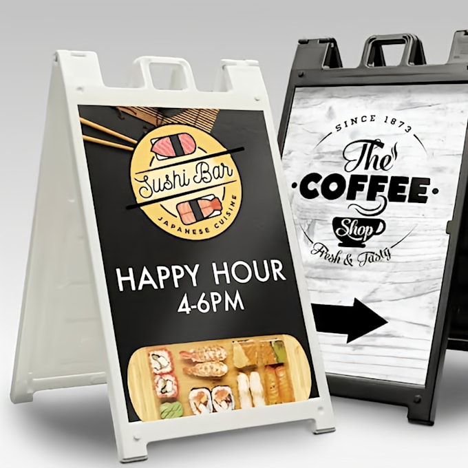 Design a frame sign, roll up, yard sign, and outdoor sign banner by ...