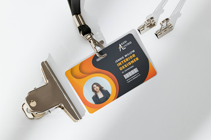 Design id card, id badge, lanyard, name tag by Merliquica | Fiverr