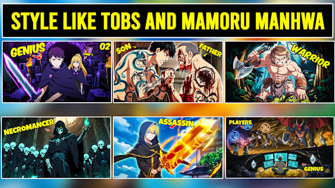 Design manga manhwa and anime thumbnail for youtube by Sairabano32 | Fiverr