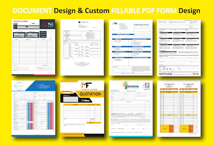 Design pdf form, invoice, fillable, interactive pdf by Prapty_rh | Fiverr