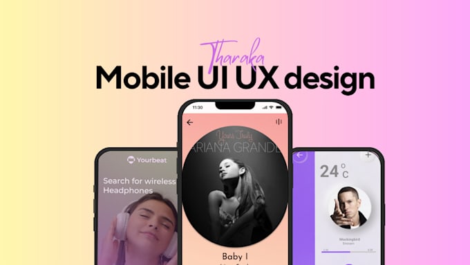 Design mobile app ui ux design in figma and adobe xd by Tharaka_channa ...
