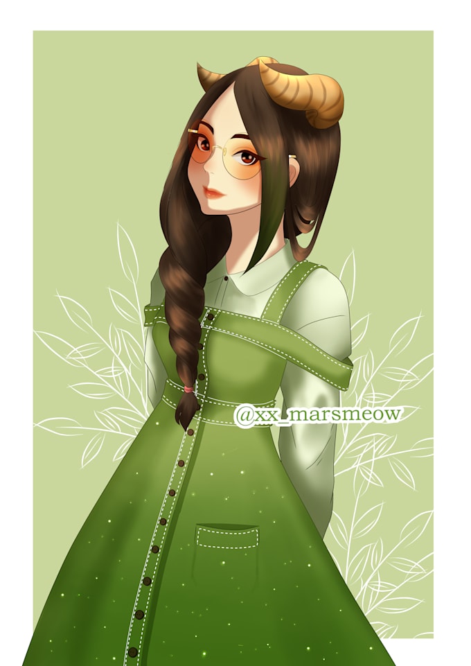 Draw half body in anime style by Marsmeow | Fiverr