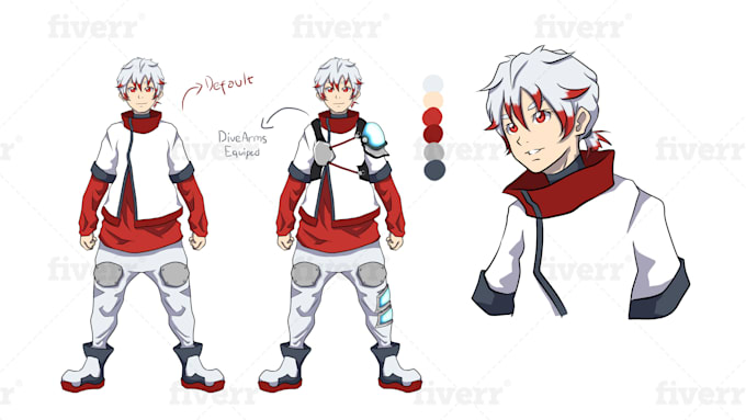 Draw any character design sheet and concept art by Tworld_project | Fiverr