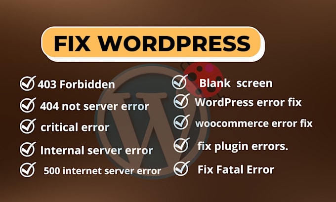 Expert Wordpress Errors Fix Bugs Woocommerce Issues By Coder Feroz