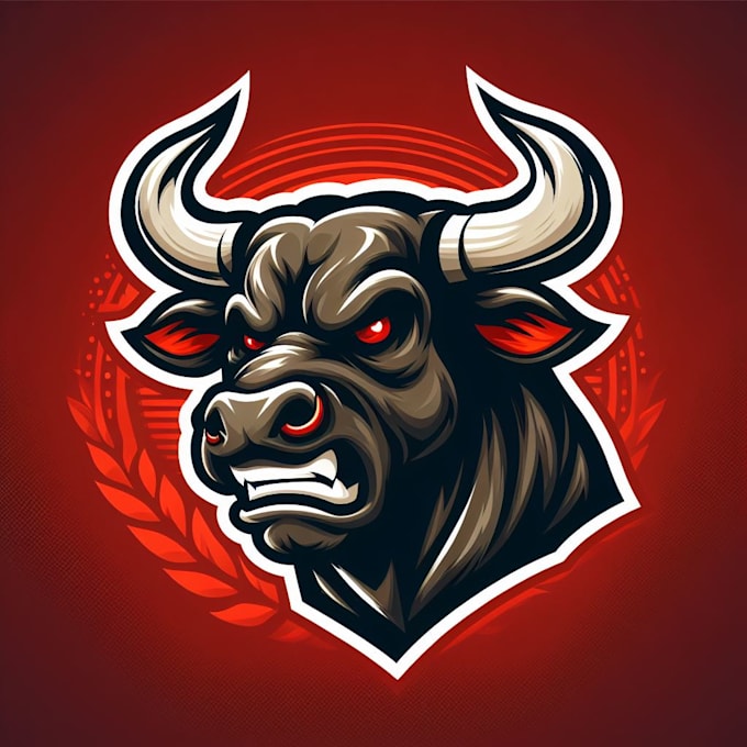 Make an amazing angry bull head mascot logo for your business by Keithe ...