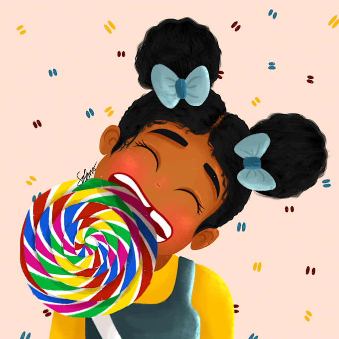 Draw a cute portrait illustration by Salmart_ | Fiverr