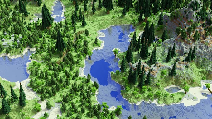 Make, build minecraft custom terrain maps by Mithal_hussain | Fiverr