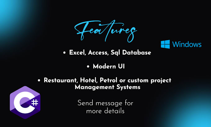 Develop A Windows Application Using C Windows Forms With Sql Access Or Excel By Avcitechdesign