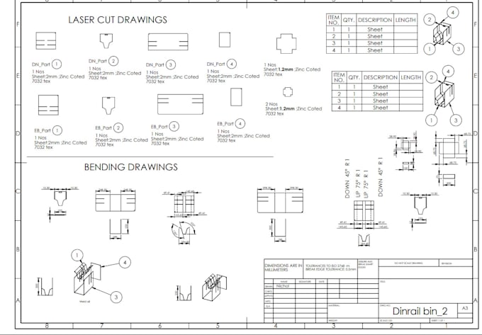 Do detailed sheet metal designs for fabrication by Nichol_rodrigo | Fiverr