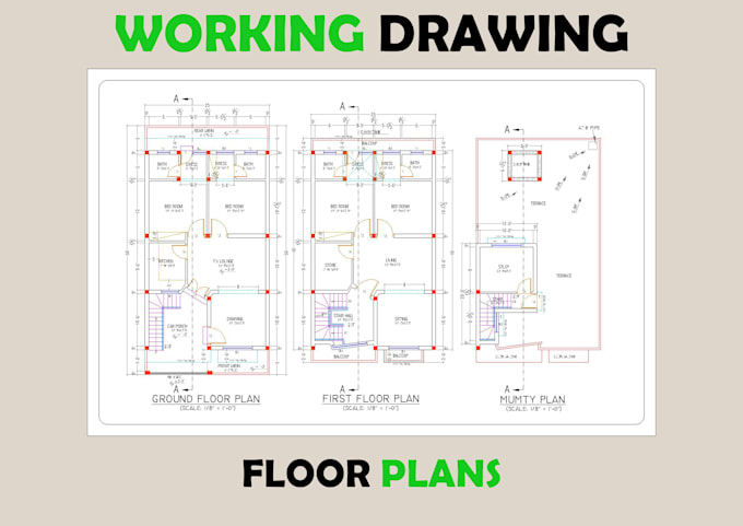 Convert pdf, blueprint, hand sketch floor plan to cad drawings, autocad ...