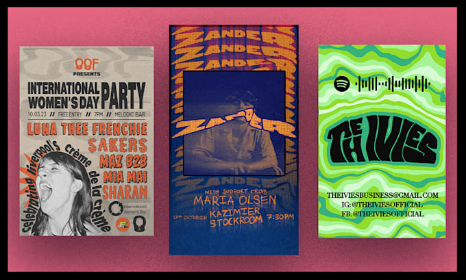 Create a poster for your gig concert rave by Olnichs | Fiverr