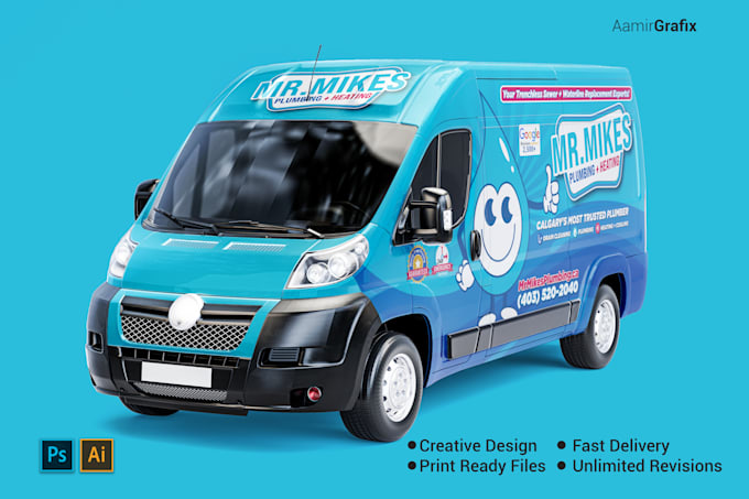 Do eye catching vehicle wrap, creative van wrap, car wrap by Aamir_grafix | Fiverr