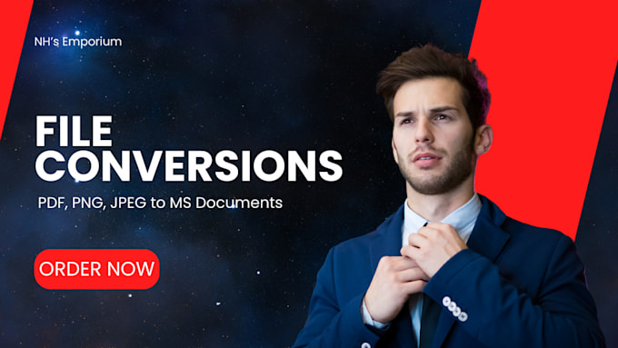 Do file conversion pdf, png jpeg to word, excel etc by Nhsservices | Fiverr