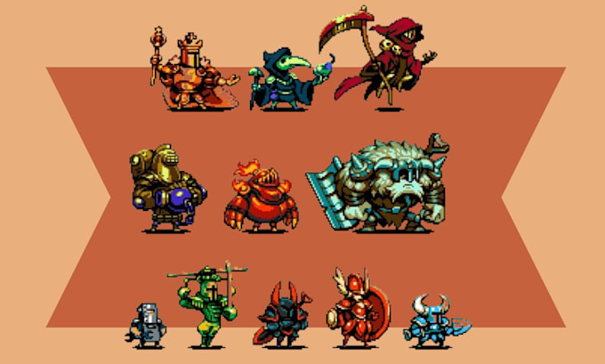 Do pixel art sprite, sprite sheet animation, 8bit, 16bit, 32bit rpg ...