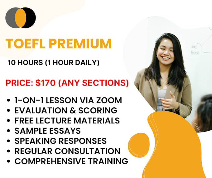 Teach toefl lessons for any sections by Jon_services | Fiverr