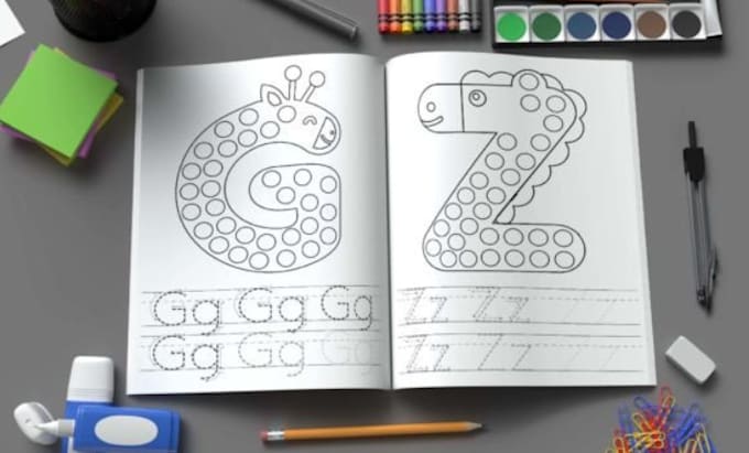 Create alphabet letter trace and color bundle workbook by Simowesta ...