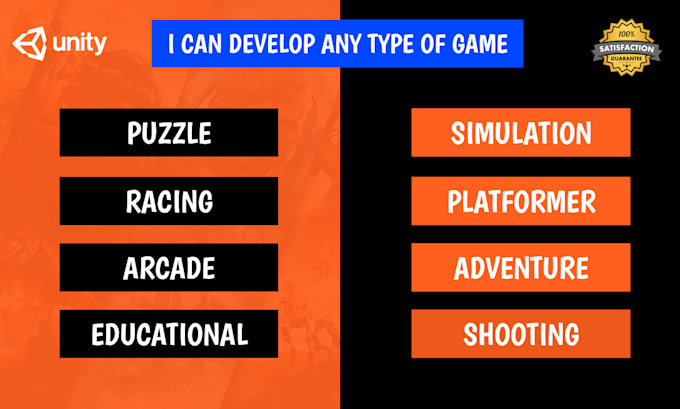 Develop game in unity 3d or 2d for mobile android or ios, web, and pc ... Develop game in unity 3d or 2d for mobile android or ios, web, and pc ...