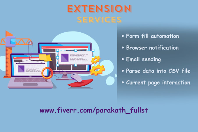 Create extension, data automation for chrome browser by Parakath_fullst | Fiverr