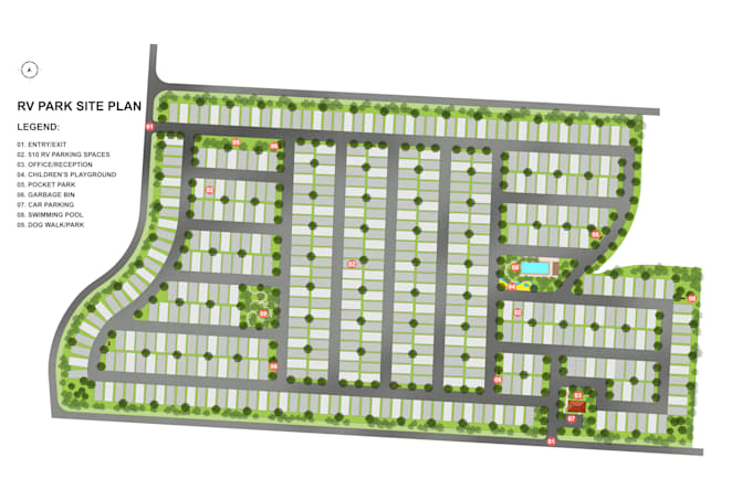 Design and render rv park master plan or parking site plans by ...