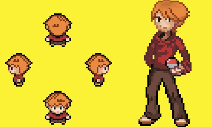 Diseño de sprites de entrenador de personajes de digimon fakemon ...
