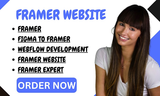 Build responsive framer website, figma to framer, webflow website ...