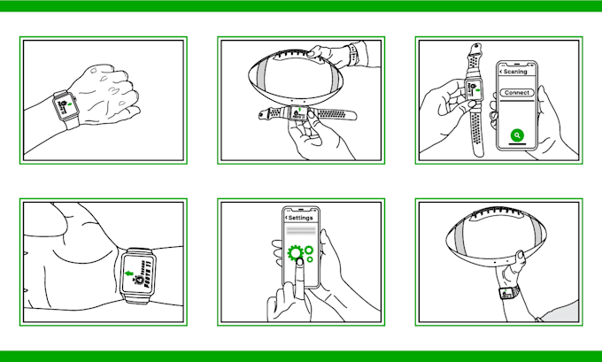 Illustrate product art, line art, step by step user manual instruction ...