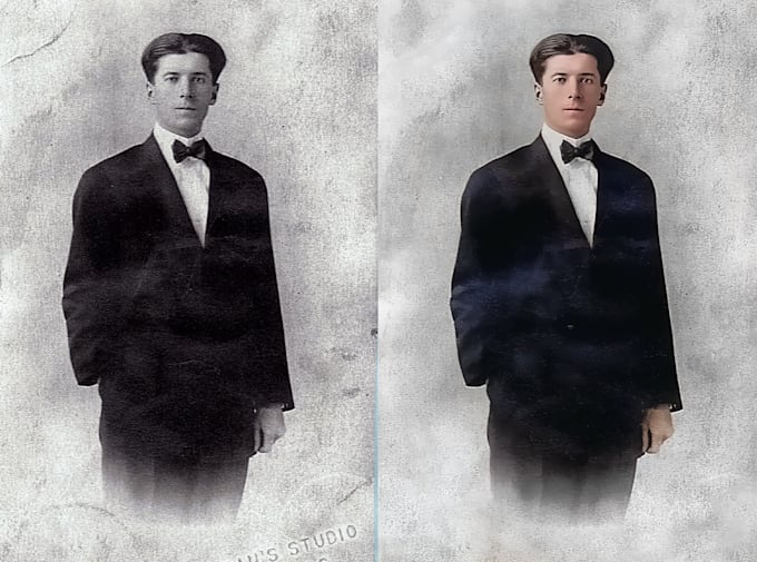 Colorize and restore your photo with photoshop by Normadicteam | Fiverr