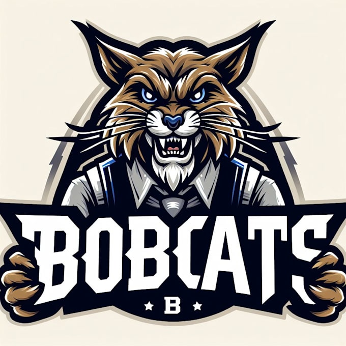 Design realistic wildcat bobcat mascot logo for your business by ...