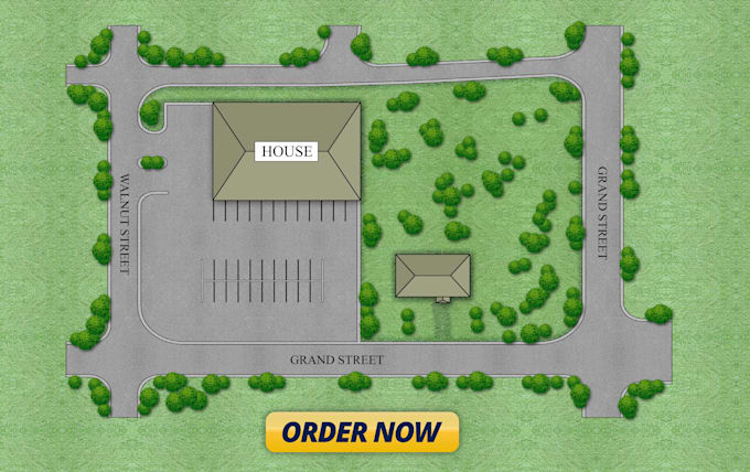 Professionally draw map illustration, property map, backyard, landscape ...
