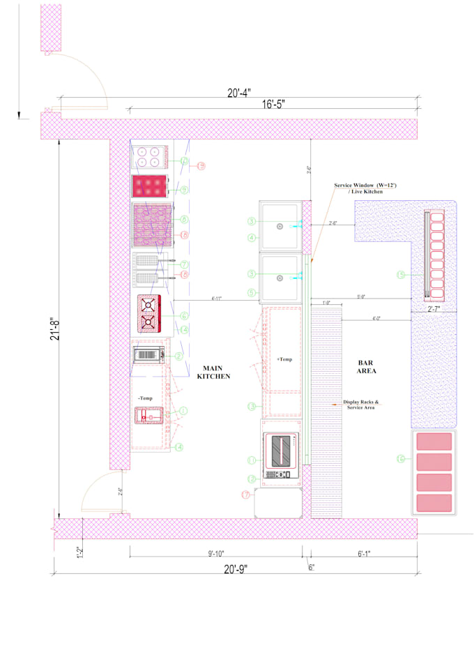 Design best commercial kitchen fast food or cafeteria plan by Hassan ...