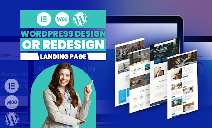 Do responsive wordress website design landing page with elementor pro ...