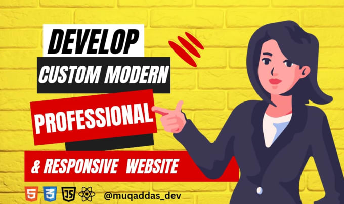 Code And Design Professional Website Development Using Html Css Javascript By Muqaddasdev Fiverr