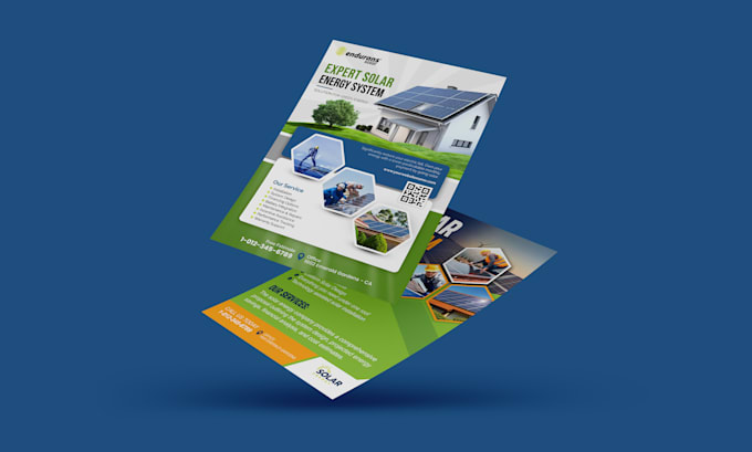 Design solar energy business flyer, post card or door hanger in 12 ...