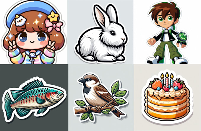 Do custom, typography sticker designs and logo by Anamzahra931 | Fiverr