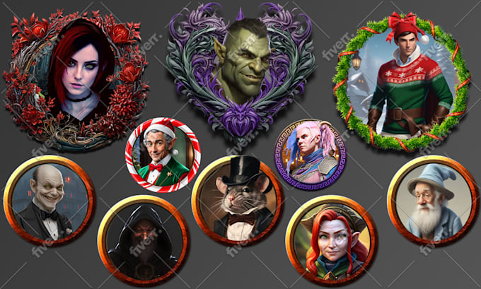 Create amazing token artwork using ai for your character or npcs by Dm ...