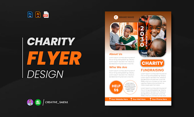 Design a charity or nonprofit event flyer, fundraising poster, campaign ...