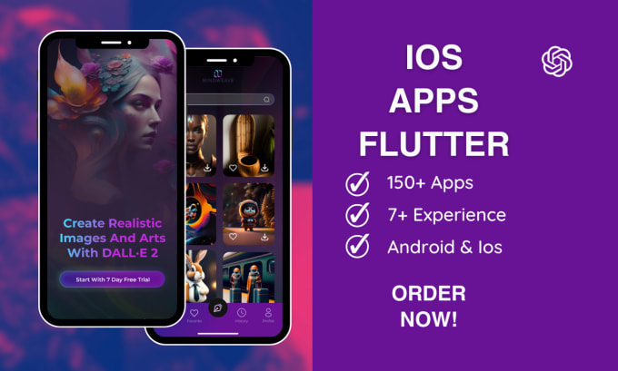 Craft custom chat gpt apps mobile apps with flutter by Dila_designs ...