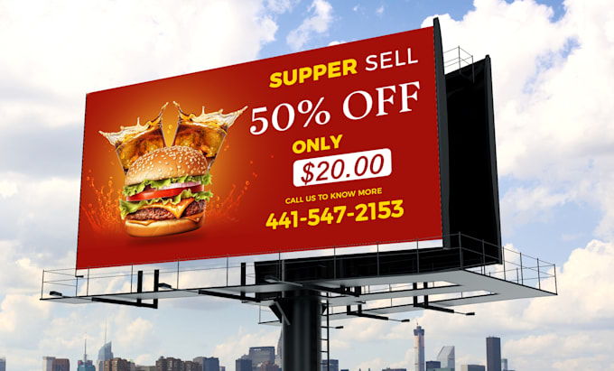 Design any billboard, yard sign,signage, storefront signage, backdrop ...