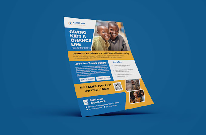 Do charity, nonprofit organization, donation, ngo, fundraising flyer or ...