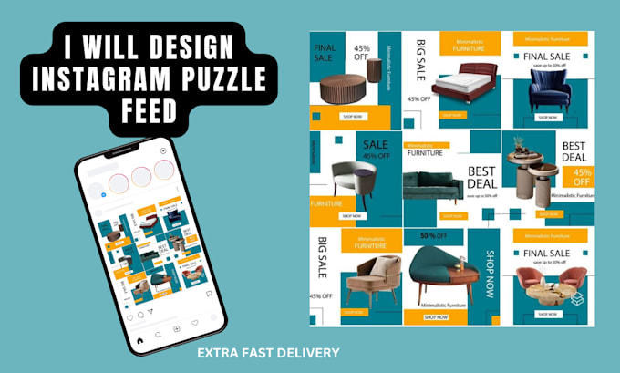 Design attractive and awesome instagram puzzle posts gride feed by ...