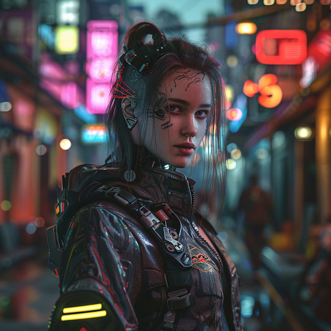 Create cyberpunk character illustration for you by Cimdine | Fiverr