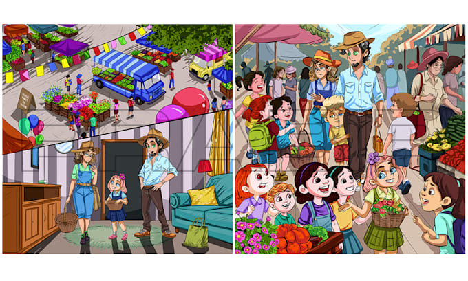 Do comic style children book illustration and formatting by ...