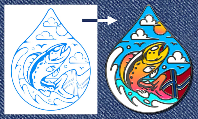 Make cool enamel pin designs for your accessories by Eyemands | Fiverr