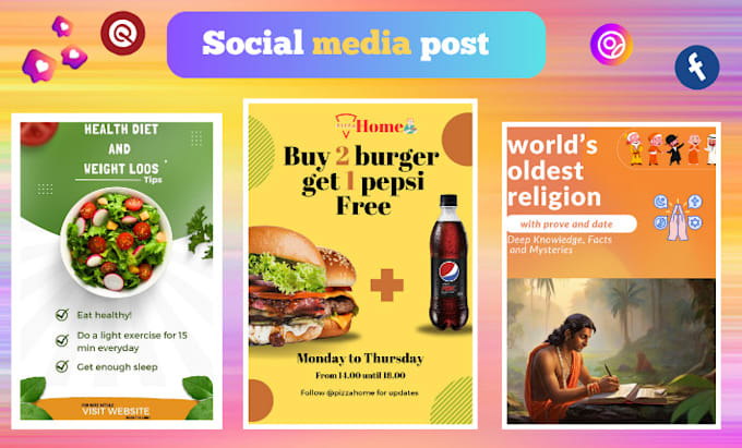 Create beautiful eye catching social media post by Pixalgraph | Fiverr