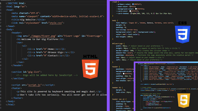 Create Custom Html Css And Javascript Code By Tiasastre5 Fiverr 9303