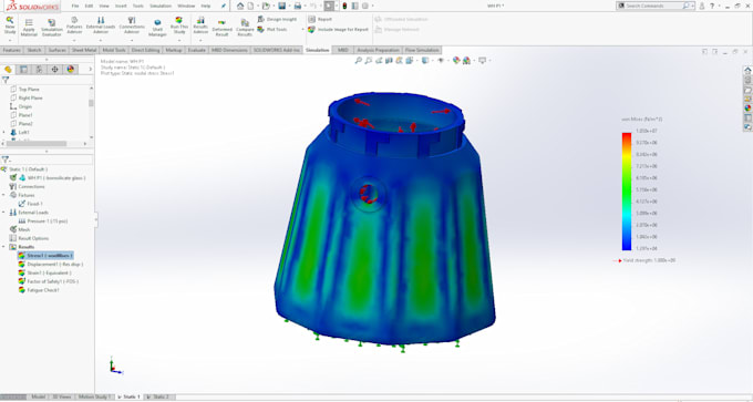 Make fea and cfd analysis with solidworks by Cadtut24 | Fiverr
