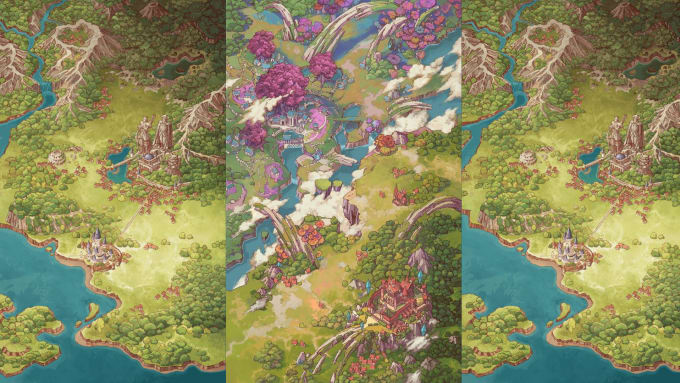 Create fantasy map illustration for game book dnd rpg campaign by Team ...